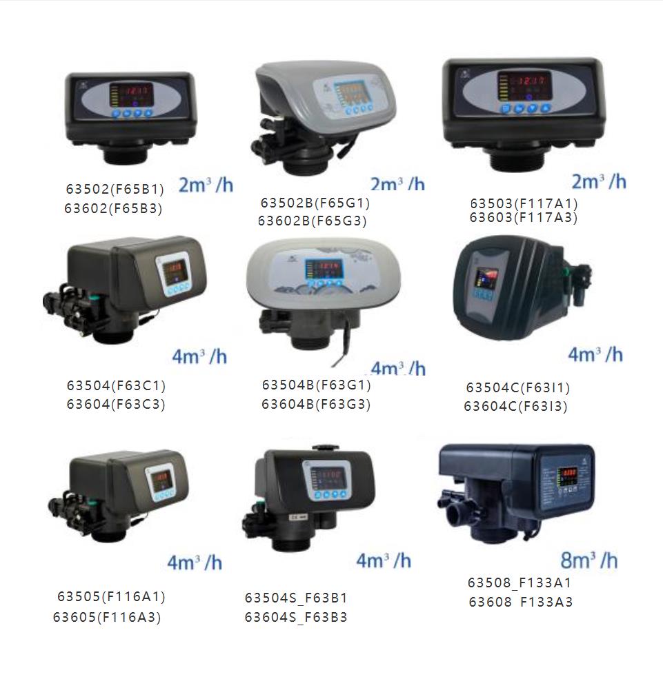 Runxin Water Softener Control Valve Fully Automatic Multi Port Flow Control Multi Filtration