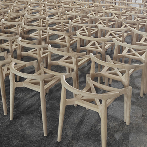 Unfinished Chair Frames - Solid Wood & Metal Base