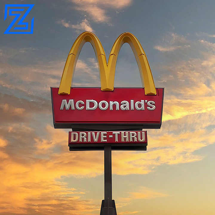 Customizable Metal Pylon Signage - Mcdonald's Outdoor Pylon Pole Totem