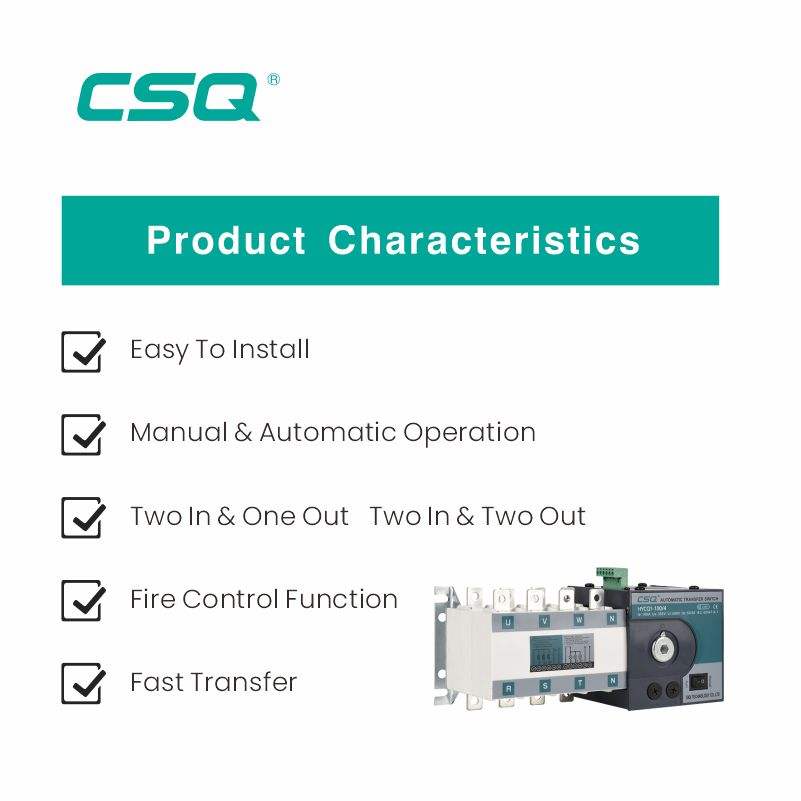 CSQ HYCQ1 Manual Automatic Transfer Switch Ats 500a 1000a Generator ...