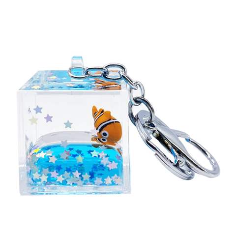 Promotional Gifts Clear Acrylic Liquid Oil Water Love Keychain Heart ...