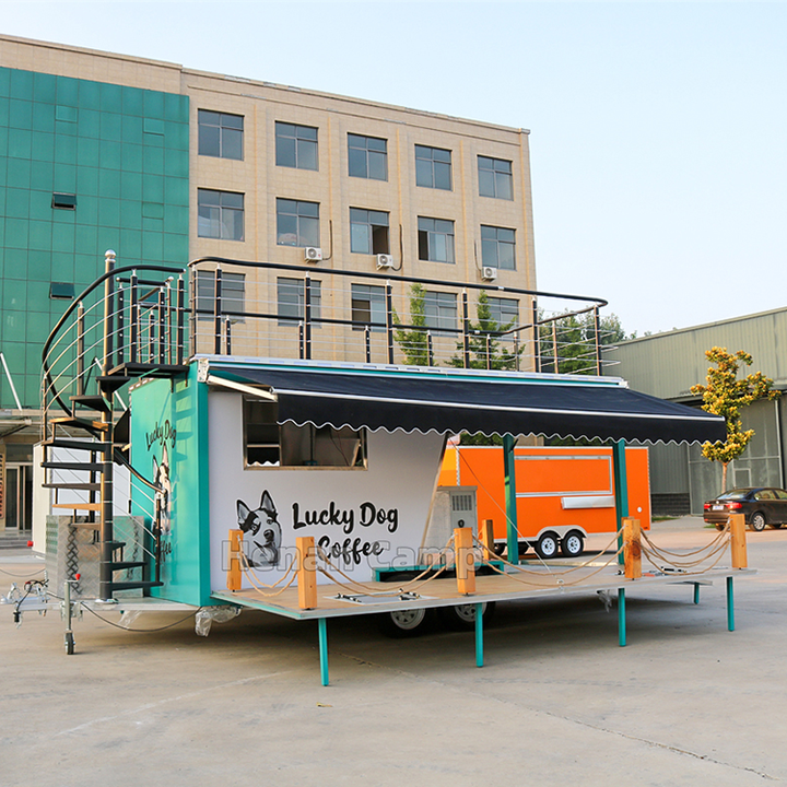 CAMP Double Decker Food Trailer with Full Kitchen Equipments Usa Coffee ...