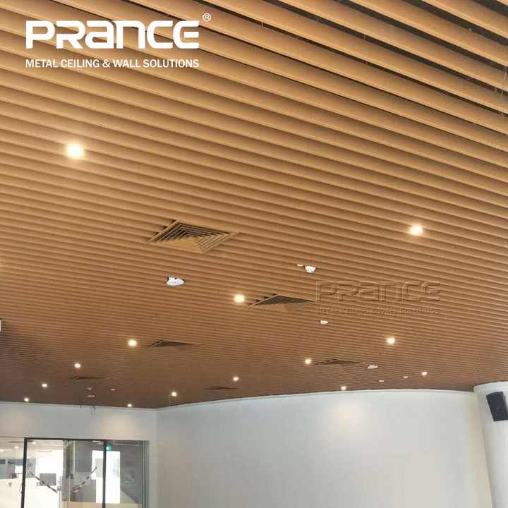 Aluminum U Shaped Baffle Ceiling Design by PRANCE
