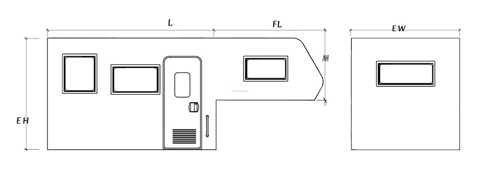 Customized Cab-Over Truck Camper Shell for DIY RV & Motorhome Trailers ...