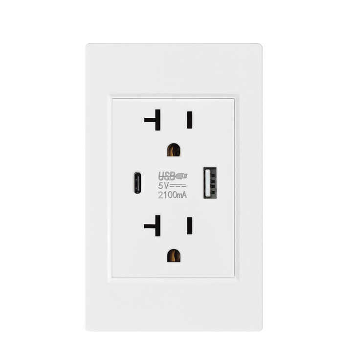 US Standard GFCI 15A 20A 125V TR Electric Charging USB Type C Plug ...