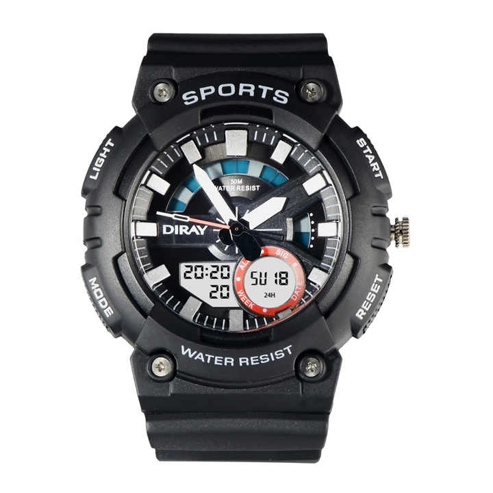 DIRAY 349AD Fashion Analog Digital Wristwatch Dual Time LED Display Luxury Watch For Men Alibaba