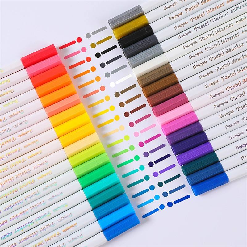 36 Colors Pastel Highlighters Text Markers Focus Marker Pen for Student ...