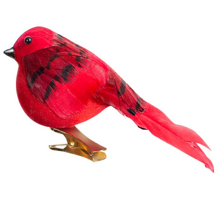 Red Faux Birds Life Size Foam Real Feather Artificial Bird for ...