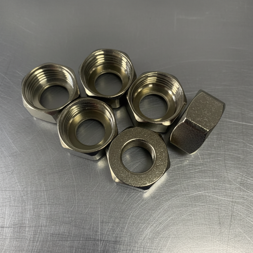 JiuRui Polished 201 Stainless Steel Braided Hose Accessory Hex Nut ...