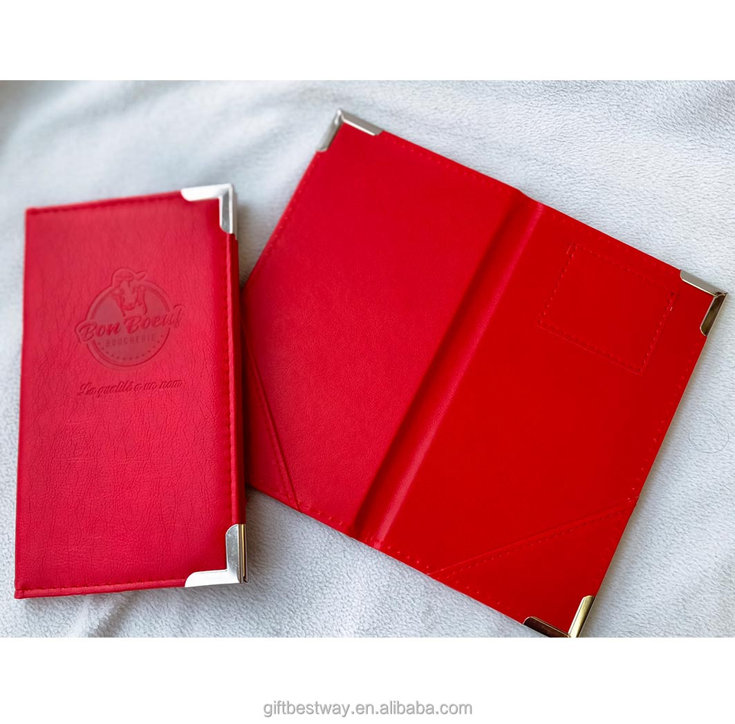 Custom Restaurant Bill Folder Design - Premium PU Leather