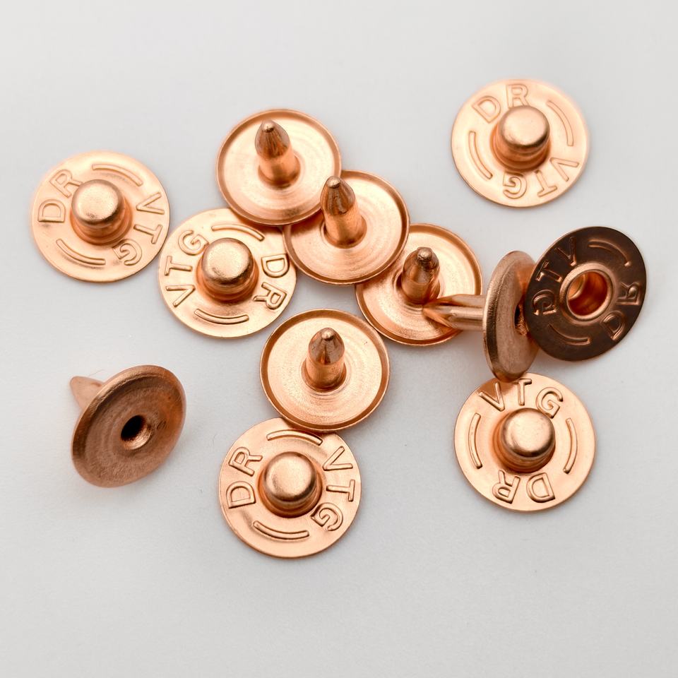 Accept Custom Logo Copper Plated Colored 9.5mm Decorative Garment ...