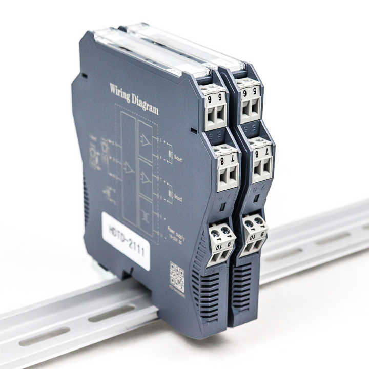Din Rail Analog signal Isolator 4-20ma to 0-10V 0-5V 1-in 1-out signal Isolator Current signal ...