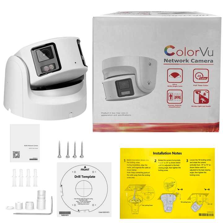 HIK Dual Lens Panoramic 180 Degree DS-2CD2387G2P-LSU/SL 8MP Full Color ...