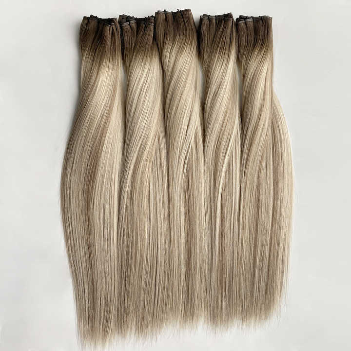 Cuticle Aligned Genius Weft Beautiful Color Hair Invisible Thin Weft ...