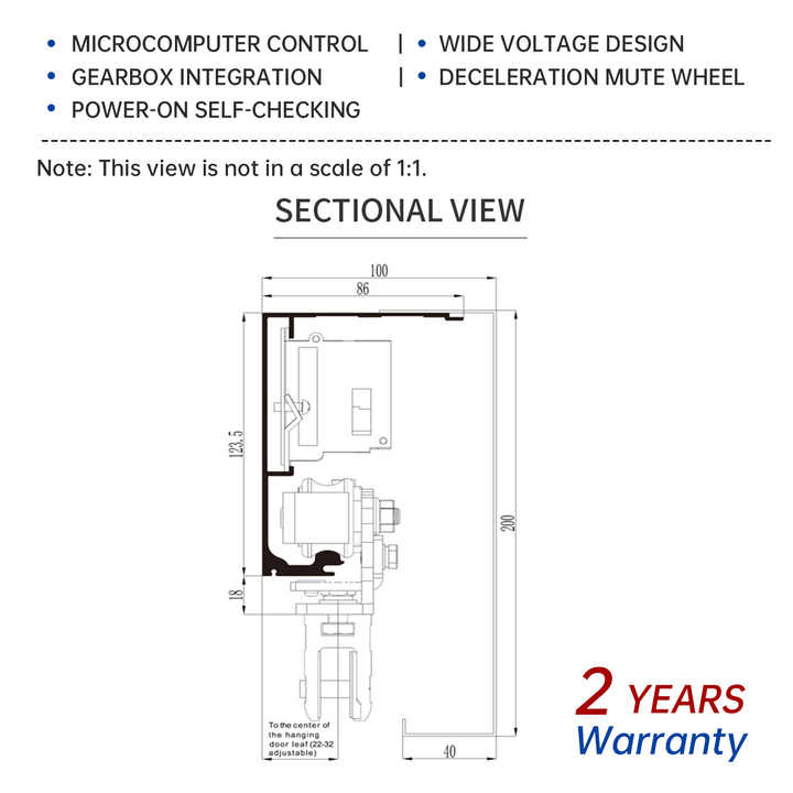 DEPER DSL-125A Automatic Sliding Door Operators for Glass Doors