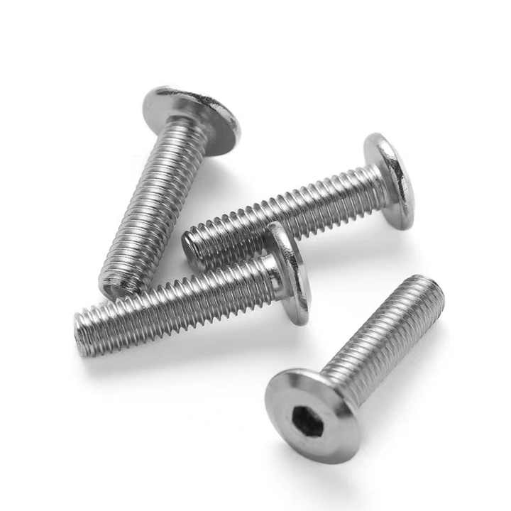 M6 M8 Stainless Steel 304 Plain PF Head Pan Flat Head Flat END ...