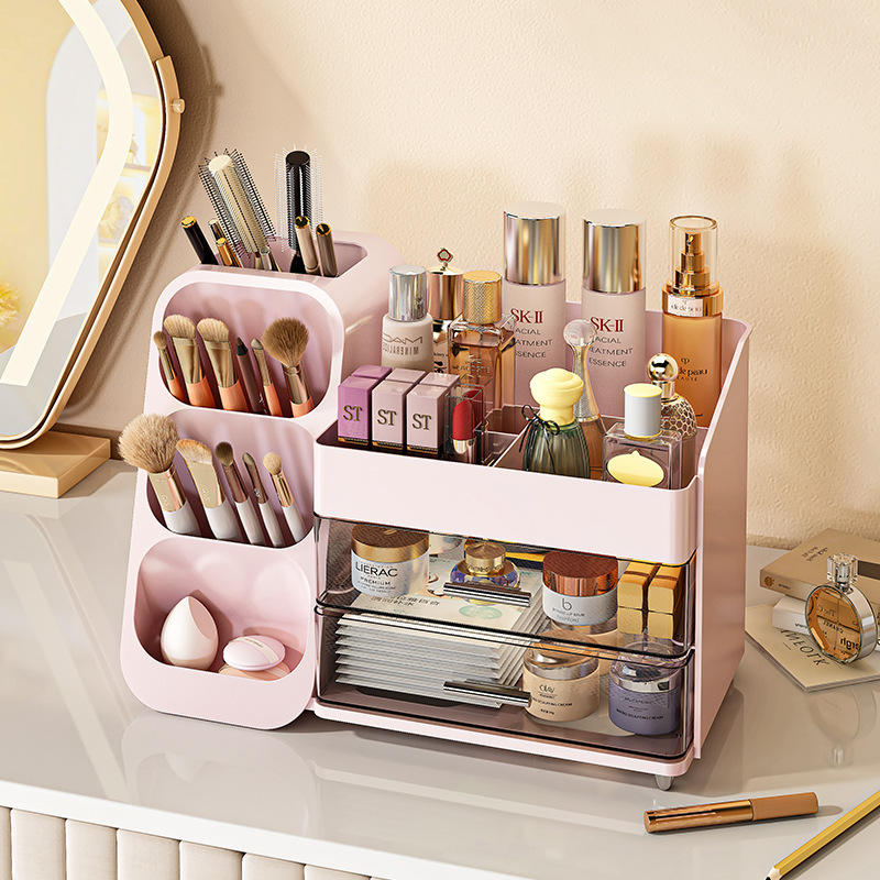 Plastic Cosmetic Storage Box Household Dressing Table High-grade High ...