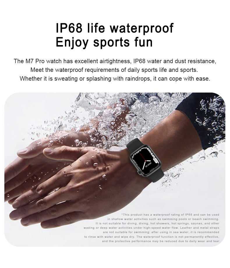M7 Pro SmartWatch for Android and IPhone- Calling Function, Heart Rate ...