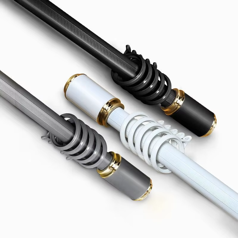 Roman Rod Curtain Pole Zinc Alloy Single/Double Rod Thickened Two ...