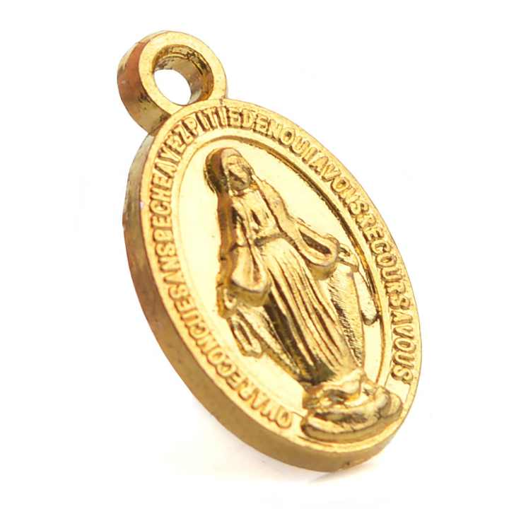 Gold Virgin Mary Charms - Catholic Pendants & Medals
