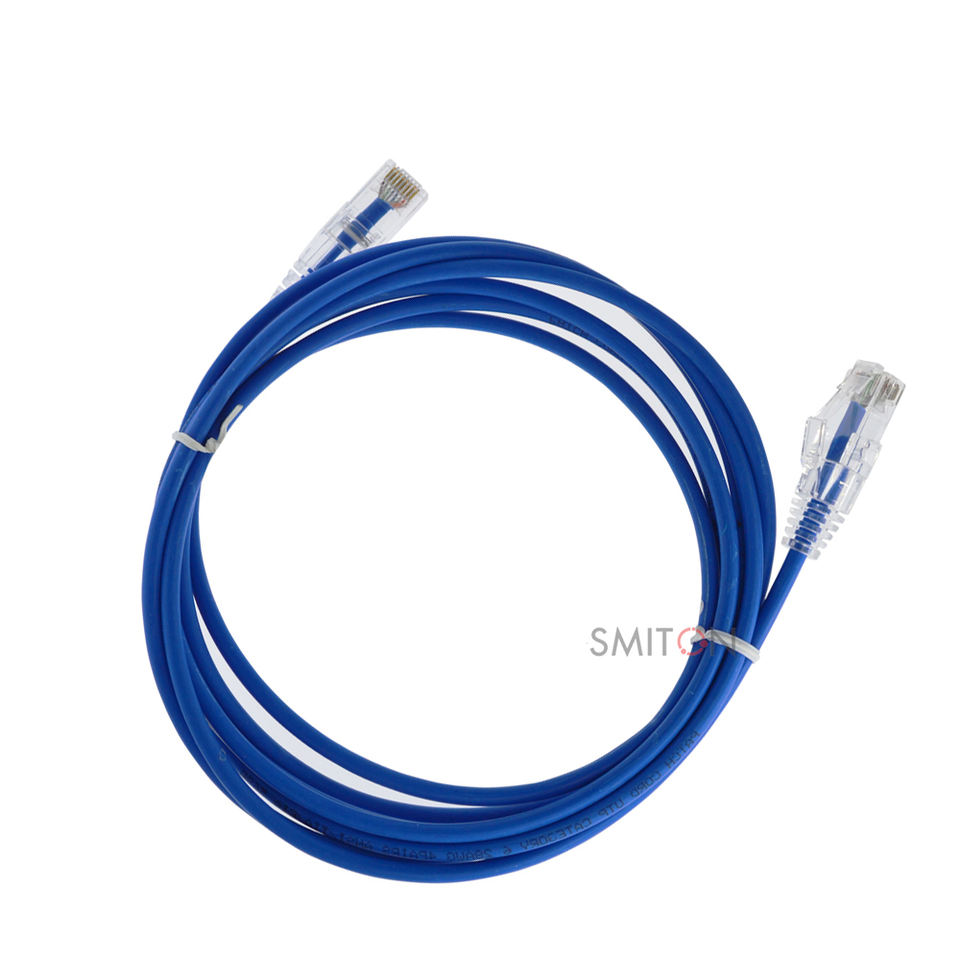 30AWG Ultra Thin Slim Cat6 Cat6A UTP Ethernet Patch Cord Cable RJ45 ...