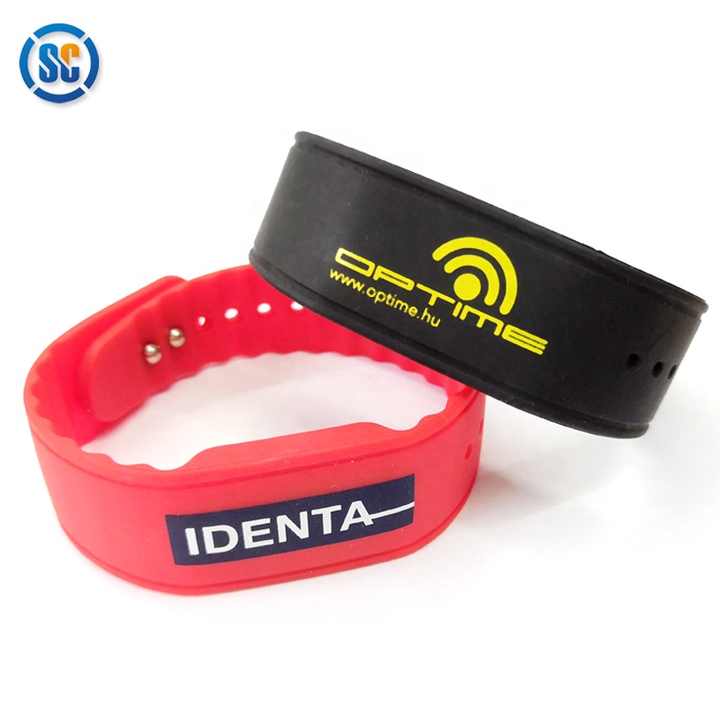 Waterproof RFID Smart Wristbands Soft Adjustable Rfid Silicone ...