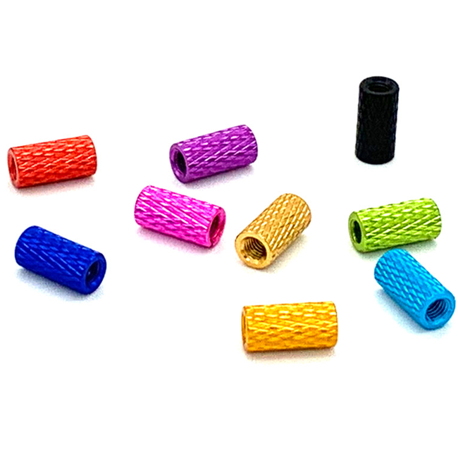 Free Sample Colored M3 Aluminum Knurled Standoff Spacers