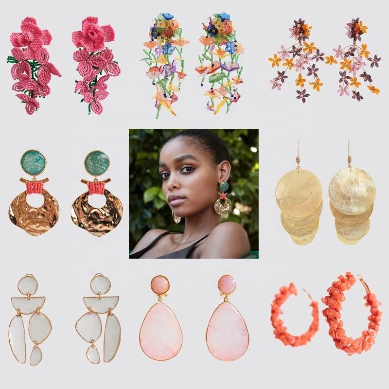 Geometric Crystal Drop Earrings For Women & Girls - Oem