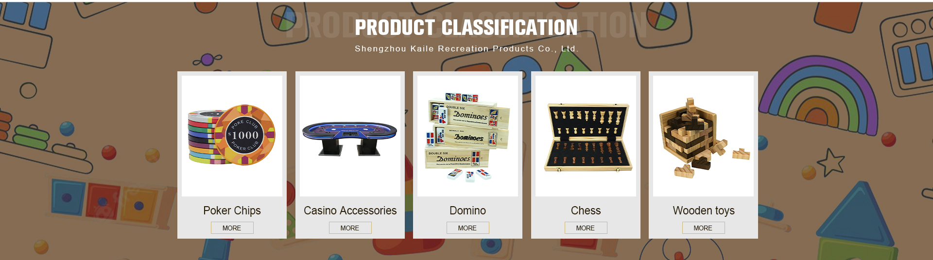 Shengzhou Kaile Recreation Co., Ltd. - Domino, Rummy