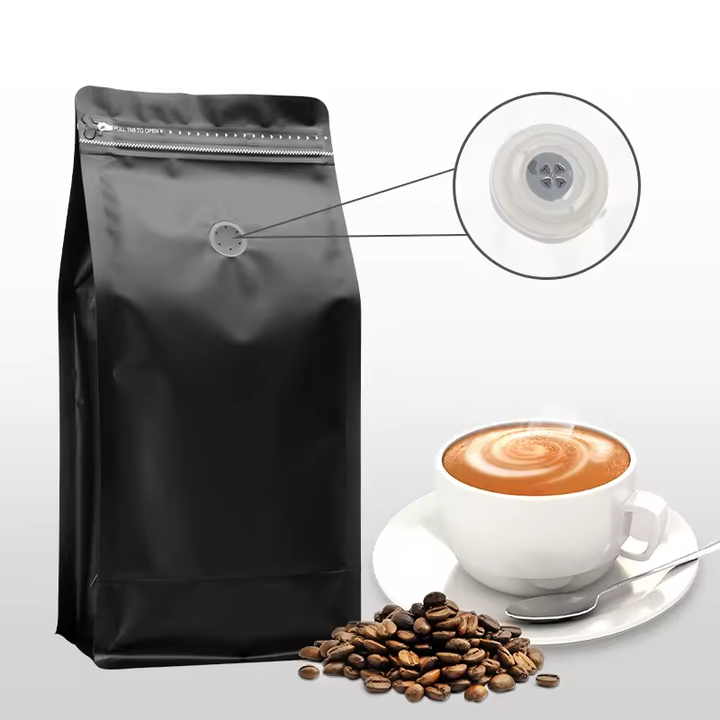 Best Selling Customizable Flat Bottom Coffee Bean Bag Zip Lock Plastic ...