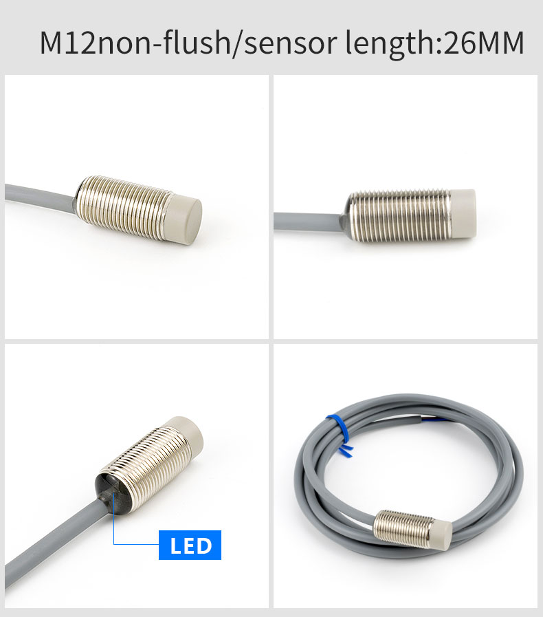 JIMOU High Quality Inductive Proximity Sensor 12V dc 3 Wire M12 PNP ...