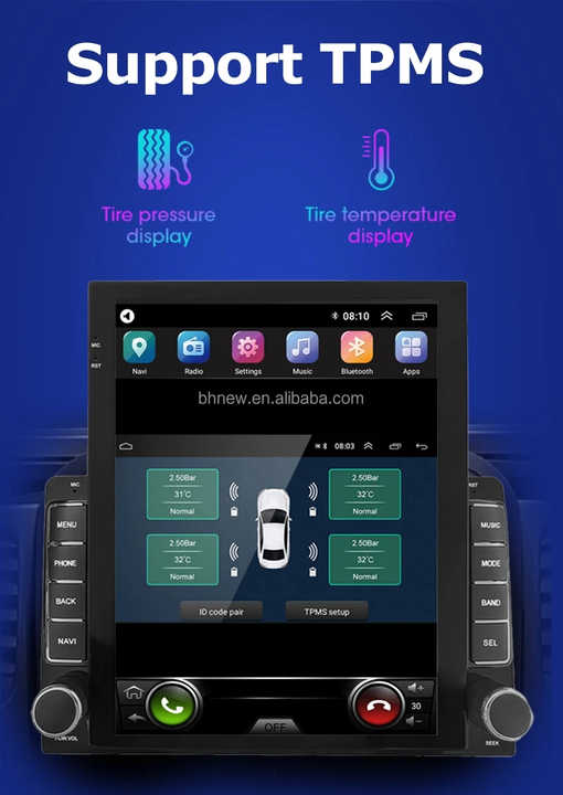 9.7" Vertical Style Tesla Screen - Universal Android Radio