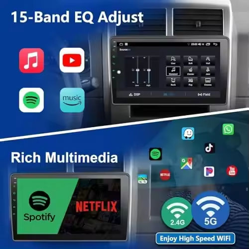 Car DVD Radio Stereo Touchscreen Radio Wireless Apple CarPlay Android ...