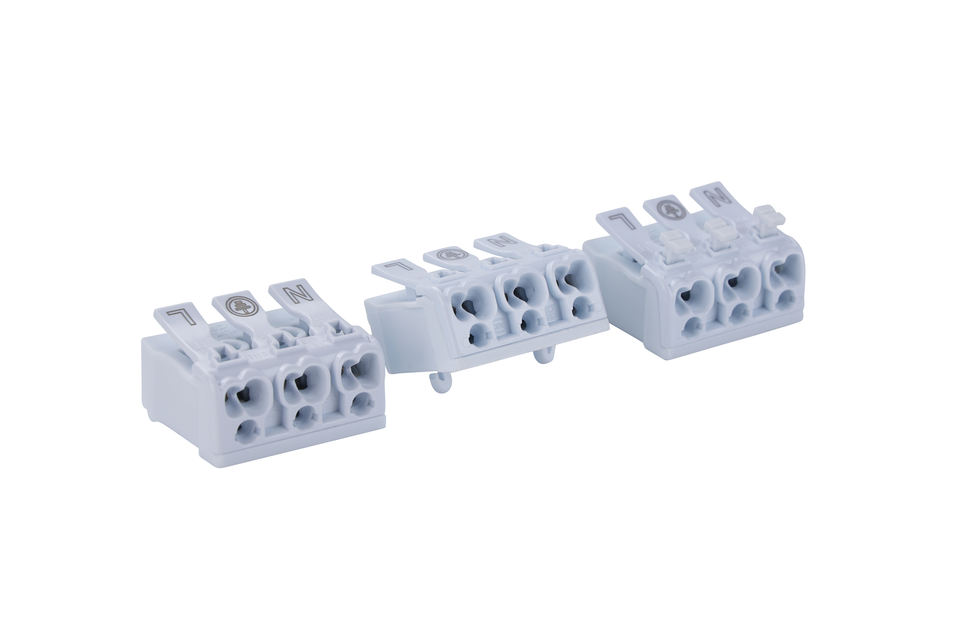 Screwless Quick Connect Terminal Block for LED Panel Light 3 Pin Push ...