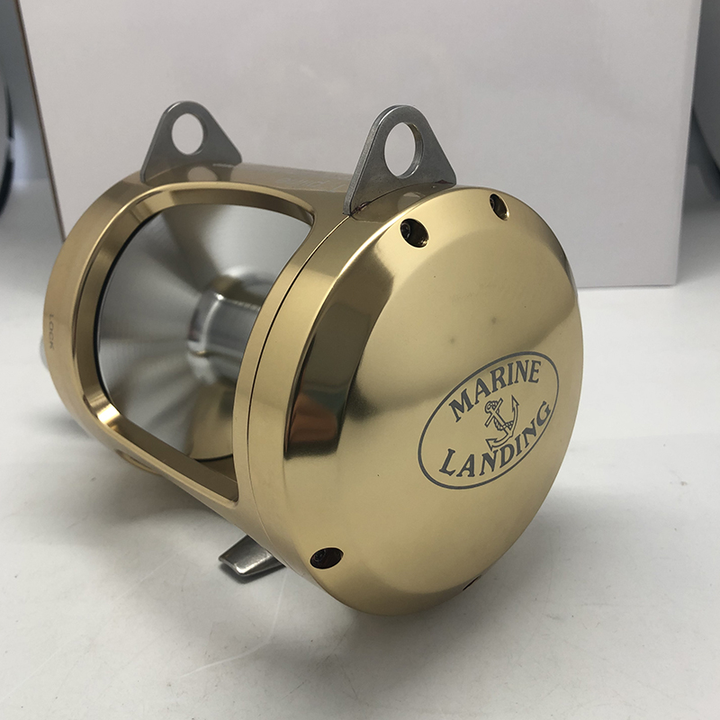 50W 2 Speed Trolling Reels Deep Sea Fishing Reels Gold Marine Ocean ...