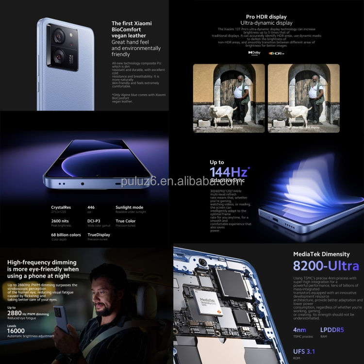 Xiaomi 13T Global Smartphone 12GB+256GB, Leica Lens, 5G, NFC, Fast ...