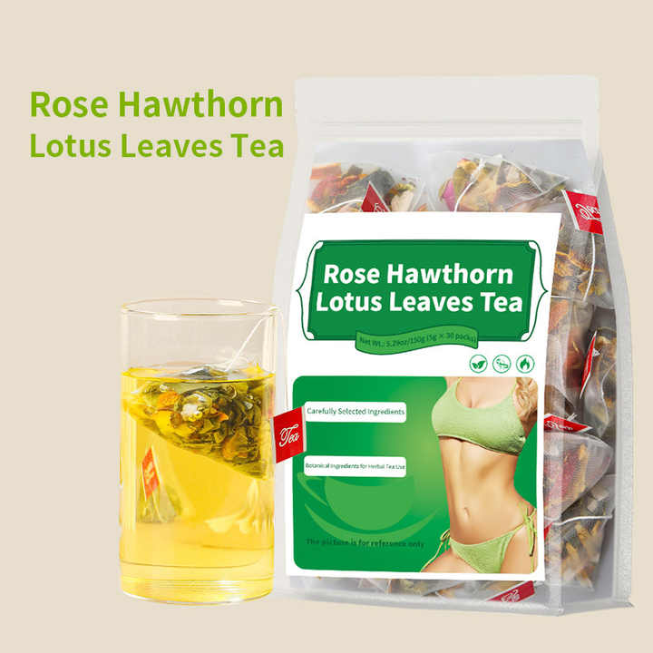 Rose Hawthorn Lotus Leaves Tea Flat Abdomen Detoxify Beautify Rose ...