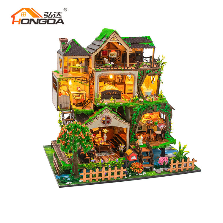 Hongda 2025 L2501 Fairy Tale Forest Miniature Dollhouse Kit – DIY ...