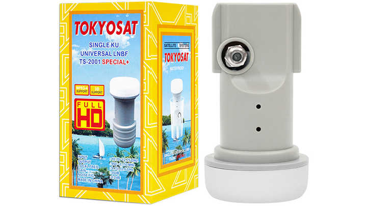 TOKYOSAT TS-2001新的lnb白色Ku波段通用LNBF卫星天线接收器lnb c波段5g滤波器stargold lnb ...