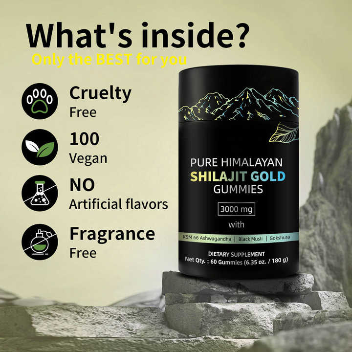 OEM Shilajit Gummies Pure Himalayan Vitamins Natural Herbal Fulvic Acid ...