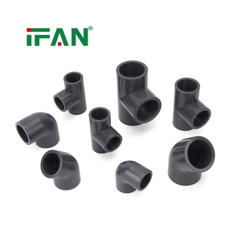 IFAN Anti Corrosion Upvc Elbow Fittings Black 20mm Socket Elbow Tee Pvc ...
