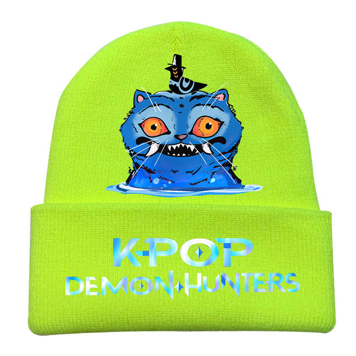 Fashion Kpop Demon Hunters Knit Hat Winter Warm Beanie Hats Cap for Men ...