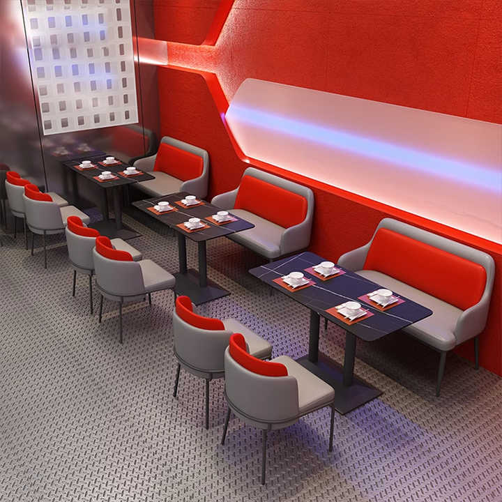 Commercial Modern Big Restaurant Sofa Benches and Tables Furniture Set ...