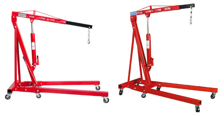 High performance folding hydraulic workshop crane 2 tons workshop crane ...