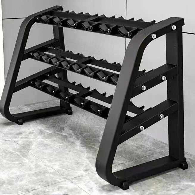 Double Layer D Shape Dumbbell Rack with Round Head Made of Steel for ...