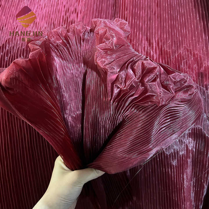Custom Pleated Hard Mesh Fabric Nylon Stiff Shape Gauze Fabric Bridal ...
