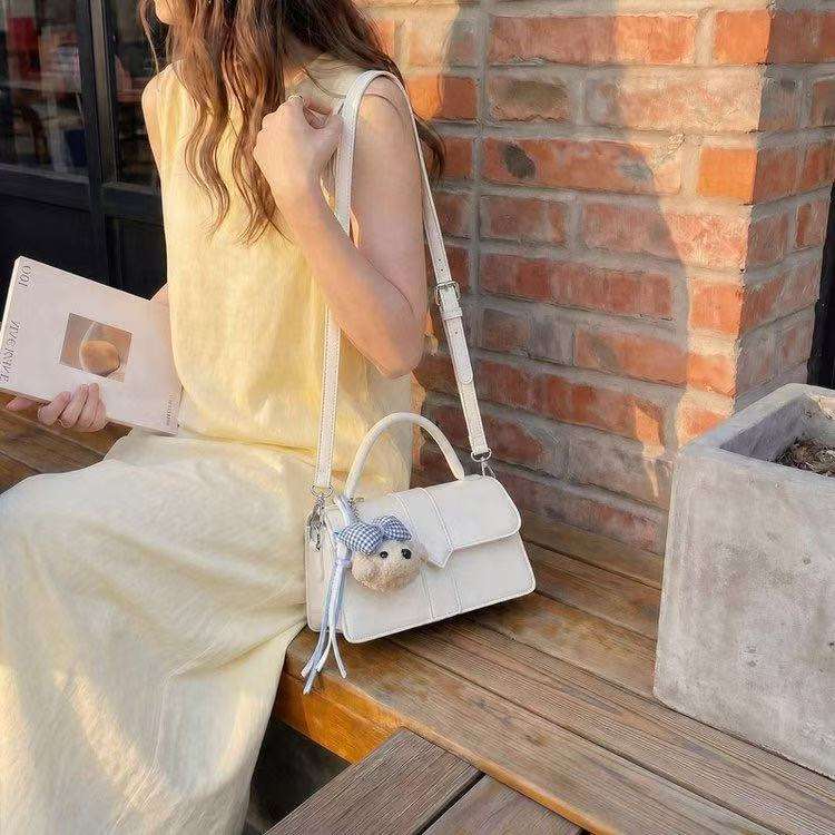 Solid Color PU Portable Simple Texture Handbag New Summer Fashion ...