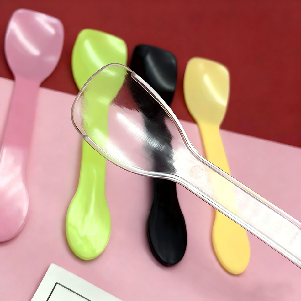 Disposable Simple Thickened Food Grade Plastic Ice Cream Spoon for ...