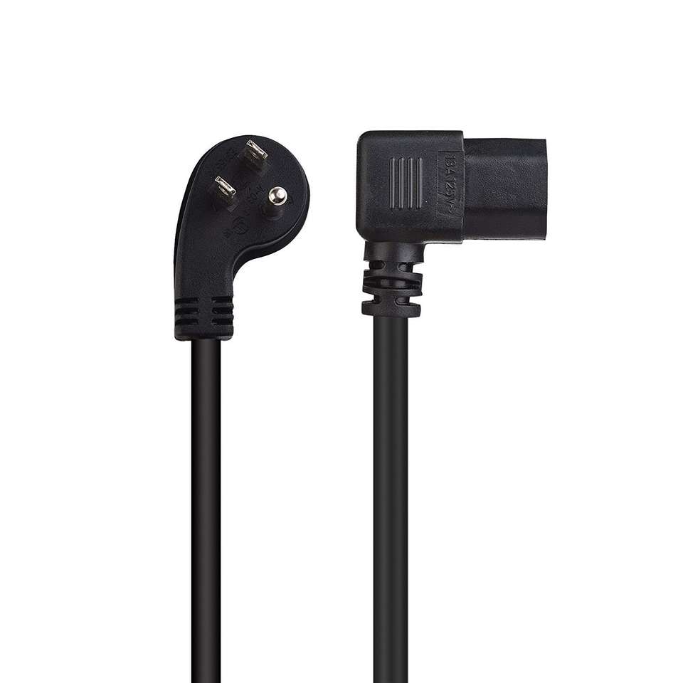 16 AWG Low Profile Right Angle Power Cord Extension Cord 6 Feet NEMA 5 ...