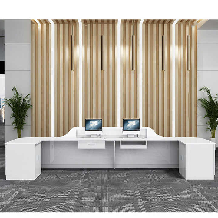 Modern U-Shape MDF Reception Counter Desk - Durable & Stylish